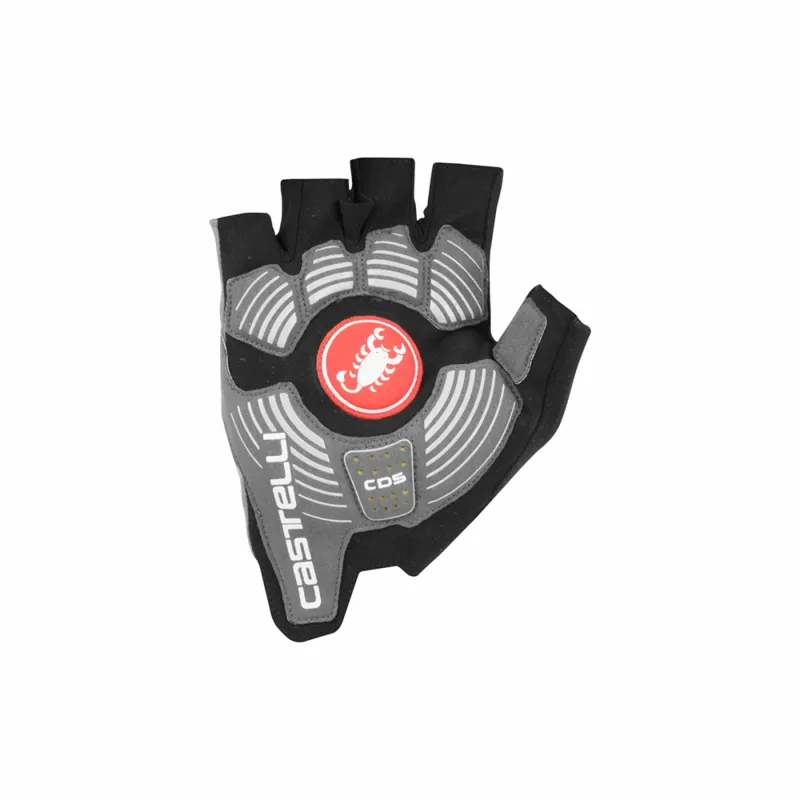 Castelli Rosso Corsa Espresso Gloves Silver Grey