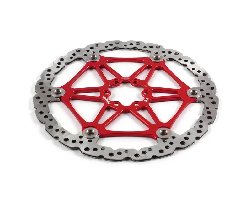 Hope V4 Vented 203mm 6 Bolt Floating Red Disc Rotor