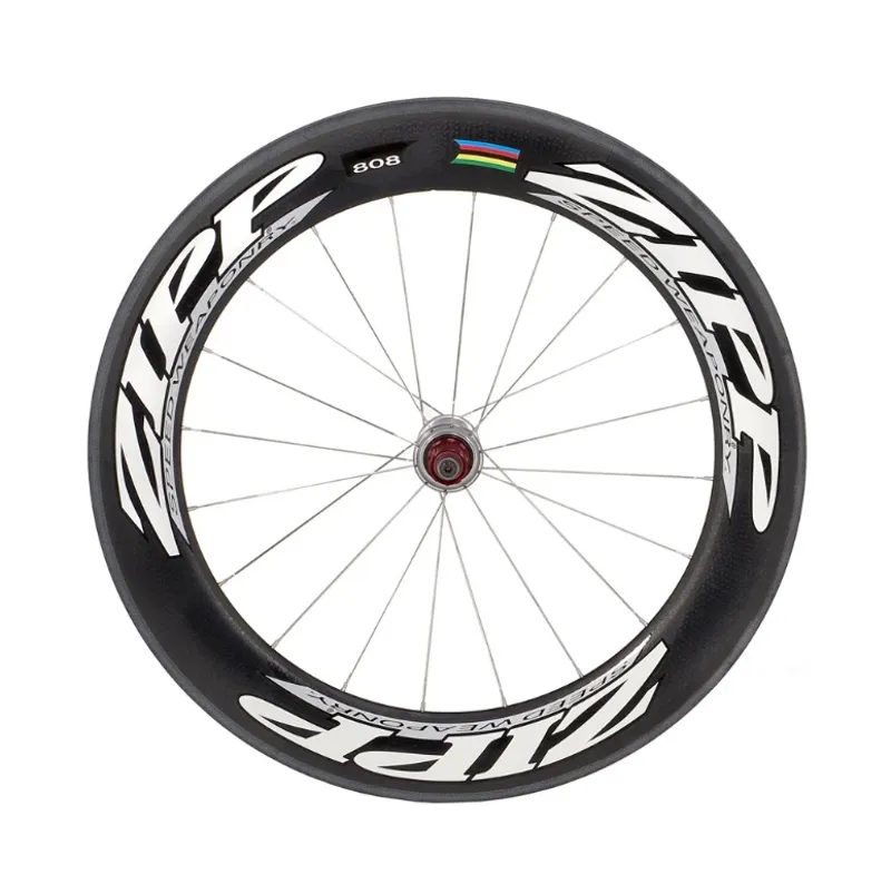 Zipp 808 Tubular Rim Brake 700c Rear Wheel - Black/White Logo