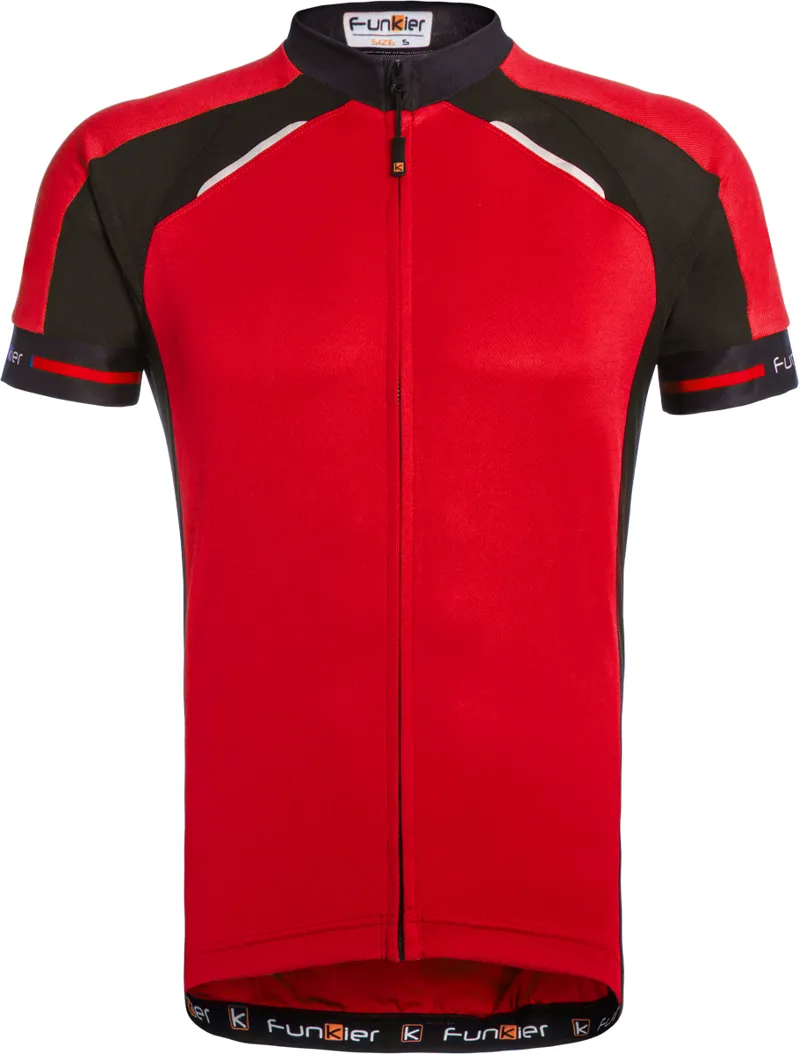 Funkier Stream Mens Short Sleeve Active Jersey - Red