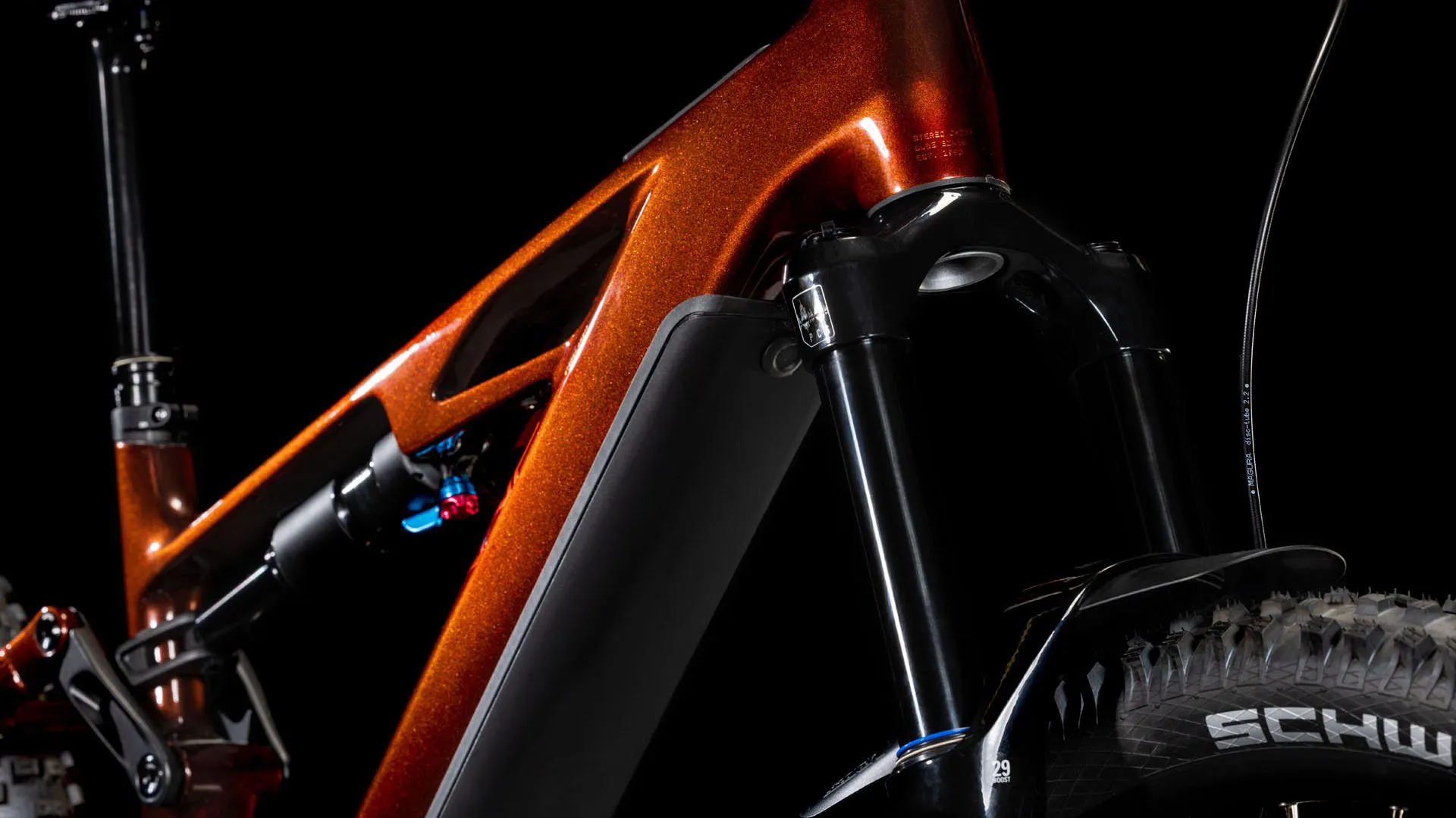 2025 Cube Stereo Hybrid One77 HPC Race 800 Electric Bike - Orange