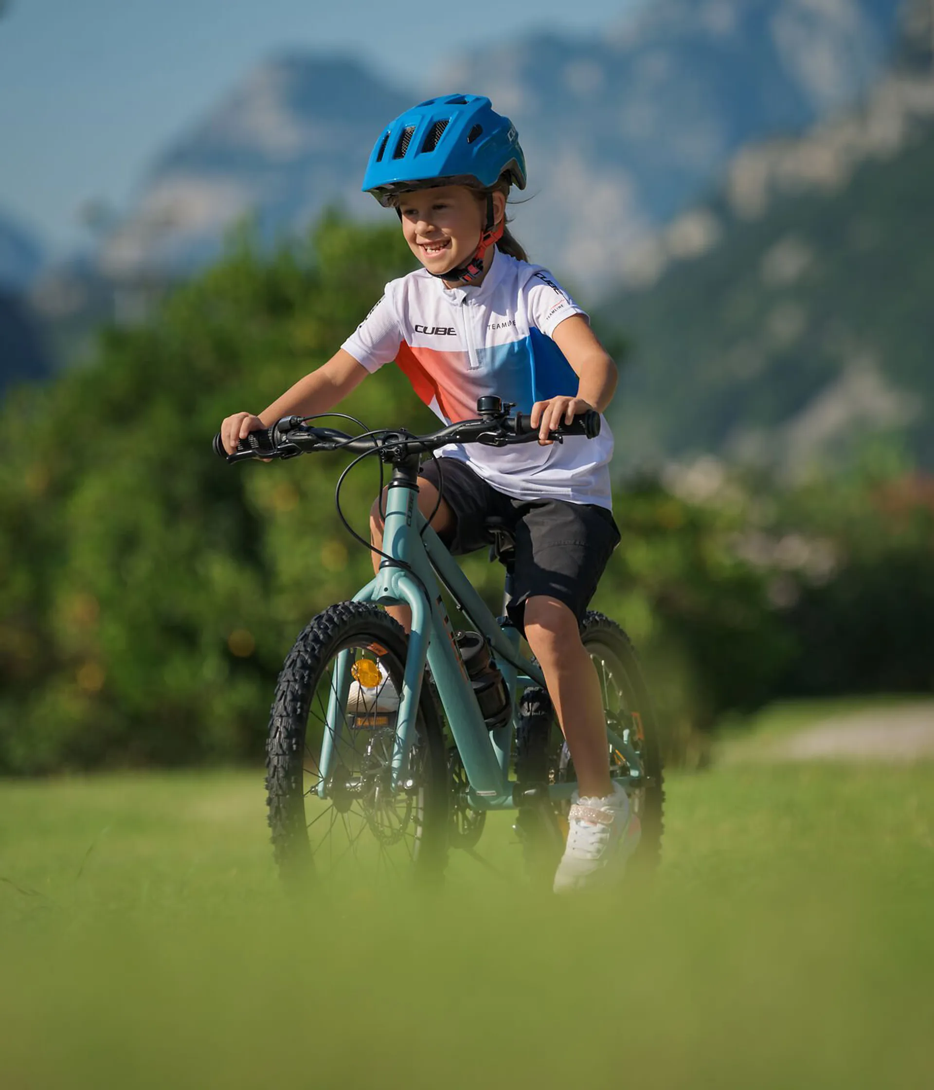 2026 Cube Acid 200 Disc Kids Mountain Bike - Lizard/Blue